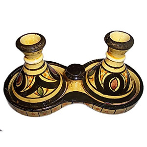 Moroccan Handmade Safi Yellow Double Spicer