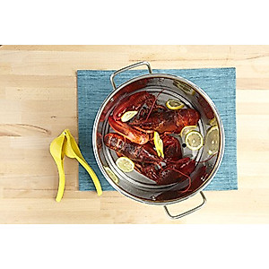 IMUSA USA Aluminum Tamale and Steamer Steamer Pot 20-Quart, Silver