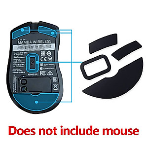 2Sets Rounded Edges Curved Mouse Feet Pads Skates Compatible for Razer Mamba Wireless RC30-027101 Gaming Mouse (for Mamba Wireless Mouse feet)
