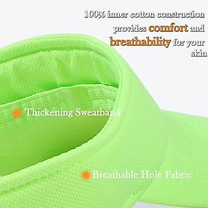 NTLWKR Sun Visor Hat Adjustable Velcro Outdoor Sports Cap for Men Women Adults