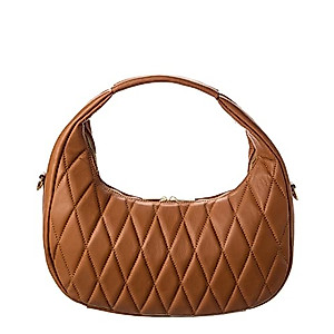 Persaman New York Angolene Quilted Leather Shoulder Bag, Brown