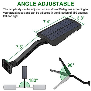 Engrepo Solar Lights Outdoor, 48 LEDs Solar Powered Motion Sensor Light, Security Waterproof Solar Flood Light for Yard, Fence, Garden. 4 Pack