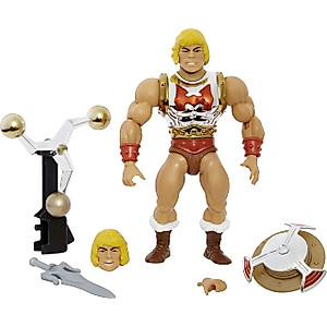 Masters of the Universe Origins Deluxe Action Figure, Flying Fists He-Man, 5.5-in Battle Figures for Storytelling Play and Display, for 6 to 10-Year-Olds and Adult Collectors