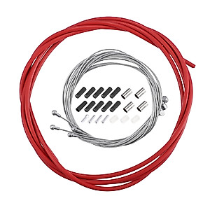 X AUTOHAUX Bike Brake Cable Housing Kit Universal Bicycle Inner Brake Cable Housing for Mountain Road Bicycle Red