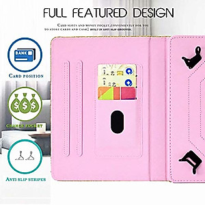 Universal 10" Tablet Case, AMOTIE Stand Cover w/Credit Card Slots for iPad 9.7 2018 2017/ iPad Air 5 4 2 1/ Galaxy Tab A 10.1 S6 10.4/ Tab E 9.6/ Fire HD 10/10.1 Inch Android 12 Google and More 9.5