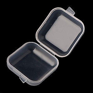 Diarypiece 20 Pcs/set Plastic Jewelry Box Organizer Storage Cases, Mini Clear Bead Container