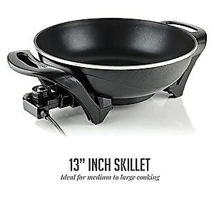 13 Inch Nonstick Electric Skillet - for Roast Fry Steam
