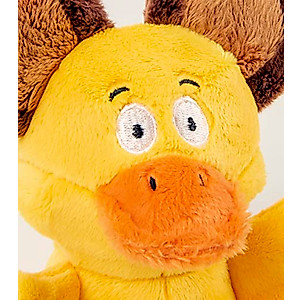 goDog Flips Duck-Bear Silent Squeak Plush Dog Toy, Chew Guard Technology - Yellow, Small