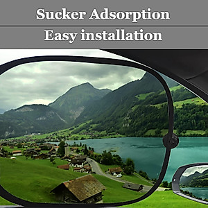 2PCS Universal Car Window Sun Shade, 17.3×14.2 Inch for Car Side Window Sun Glare, Sun and Glare Protection for Your Child, Blocks 99% of Harmful UV Rays