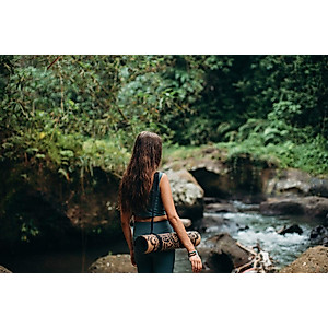 YOGA DESIGN LAB | The Cork Yoga Mat | Eco Luxury | Ideal for Hot Yoga, Power, Bikram, Ashtanga, Sweaty Workouts | Studio Quality | Includes Carrying Strap! (Mandala Black, 1.5mm)