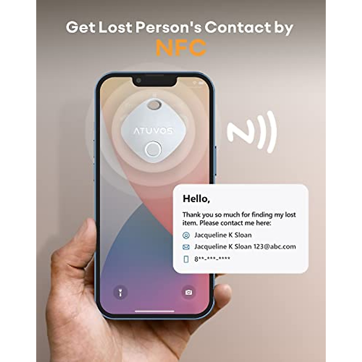 ATUVOS Luggage Tracker, Key Finder, Smart Bluetooth Tracker Pairs with Apple Find My (iOS Only), Item Locator for Bags, Wallets, Keys, Waterproof IP67, Anti-Lost 4 Pack