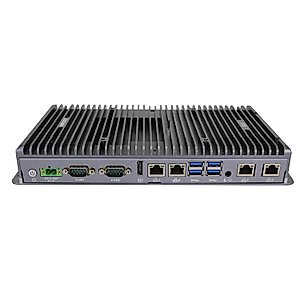 HUNSN Fanless Mini PC, Industrial Computer, IPC, Windows 11 or Linux Ubuntu, I5 8250U 8260U 8265U, IX02, TPM2.0, 9-36V, Watchdog, WOL, 4G Supported, 4 x LAN, 4 x COM, 8G RAM, 256G SSD