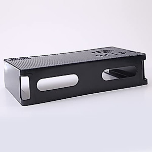 Meoliny WiFi Router Storage Box Wall Mount Cable Management Rack Wall Shelves Floating Shelves for Bedroom Living Room,Black