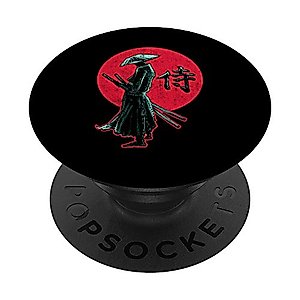 Samurai Sunset Japanese Warrior Sword Manga Anime Nippon PopSockets Grip and Stand for Phones and Tablets