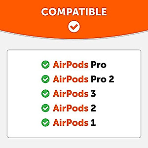 WC HookZ - Upgraded Over Ear Hooks for AirPods Pro & AirPods 1, 2 & 3-2 Size Pairs Included in Package, Unique Left & Right Hook, Does Not Fit with Glasses, Made by Wicked Cushions | Winter White
