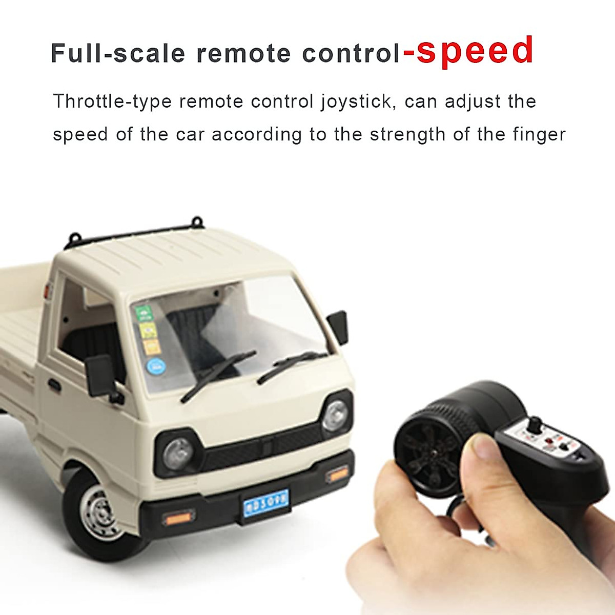 KAROYD RC Mini-Truck, D12mini 1/16 2.4Ghz RC Car Truck - White