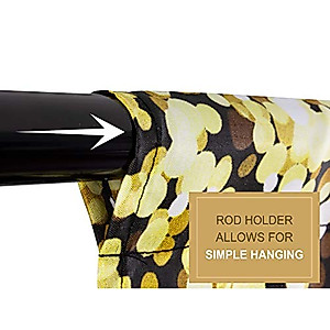 Black and Gold Photo Booth Backdrop - Perfect Party Decoration for Graduation, Birthday, Christmas, New Years Eve, Bachelorette, Weddings, Prom | Gatsby Photo Booth | Measures 6ft x 6ft