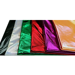 Hologram Solid Fabric by The Yard Shiny Fashion Crafts & Decoration 56"Wide Black 2yards