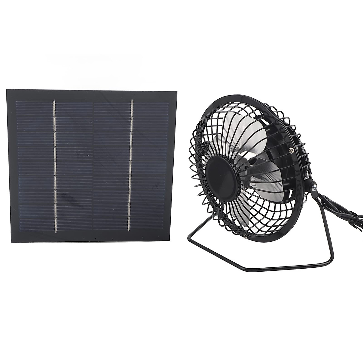 Ejoyous Solar Panel, 5W Solar Powered Fan Mini Cooling Exhaust Fan Photovoltaic Solar Panel Fan Set for Greenhouse Home Chicken House Cooling