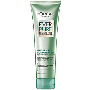 L’Oréal Paris Thickening Sulfate Free Conditioner, Thickens + Strengthens Thin, Fragile Hair, Hair Care with Rosemary Leaf, EverPure, 8.5 Fl Oz (Packaging May Vary)