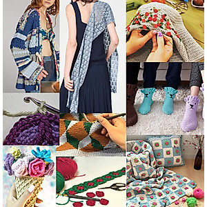 Ergonomic Crochet Hook set 14 Sizes 2mm(B)-10mm(N) with Case for Arthritic Hands,Crochet Kit for Beginners Extra Long Crochet Needles.