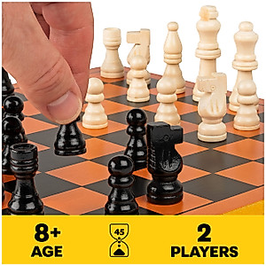 Cardinal Classics, Wood Chess Set with Chess Board and Wood Chess Pieces 2-Player Strategy Board Game, for Adults and Kids Ages 8 and up