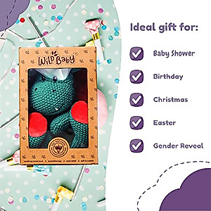 WILD BABY Dragon Weighted Stuffed Animals - Microwavable Animals with Lavender, 10 inch Heatable Plush for Kids - Soft, Cuddly, Warming Stuffed Animal for Baby - Gift Box Ready