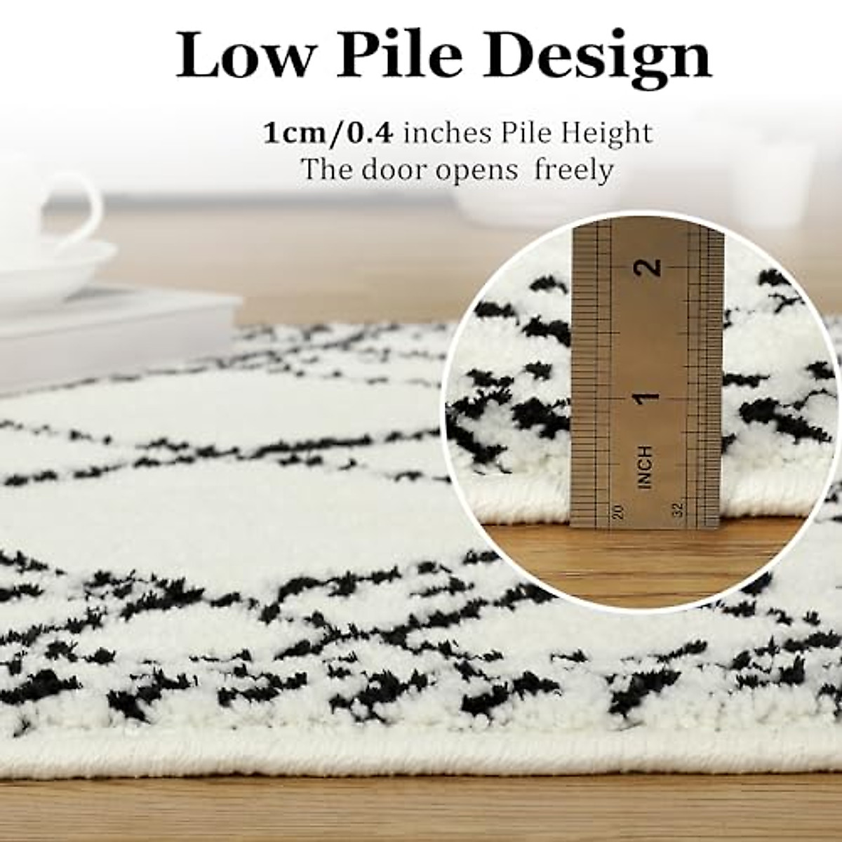 IMINROME Area Rugs 9x12 Modern Plush Large Rug Trellis Rug Geometric Rug Fluffy Shag Large Fuzzy Plush Soft Throw Rug,Large Shaggy Floor Big Carpets for Bedroom Kids Home Decor