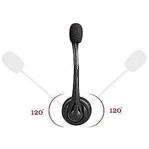 Laptop and Phone Headset with Microphone Combo USB and Audio Jack for Computer, PC, iPhone, Samsung, Zoom, Skype, Video Conference Calls, Lightweight Headphones with Mute Button