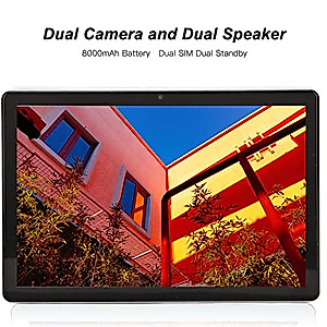 10 Inch Tablet, 4G Call Tablet US Plug 100-240V 2.4G 5G WiFi for Android11 for Reading (US Plug)