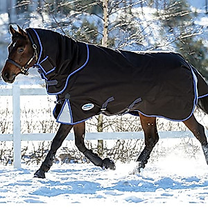 Weatherbeeta ComFiTec Ultra Cozi II Detach-A-Neck Heavy - Charcoal/Blue/White - 81"