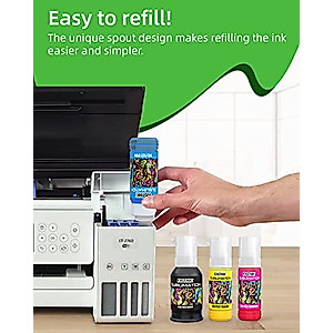 Liphontcta FASTINK Sublimation Ink for Epson ET-2720 ET-2760 ET-2800 ET-2803 ET-2830 Printer, Heat Press Transfer on Phone Case Mugs Plates T-Shirts Pillows 1…