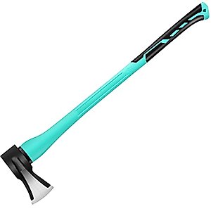 Toolzeen 36" Splitting Axe, Chopping Axe|Splitting Maul for Firewood,|6.8Lbs Heavy Duty Axe Forged Carbon Steel, Fiberglass Composite Handle & Ergonomic Anti-Slip Grip