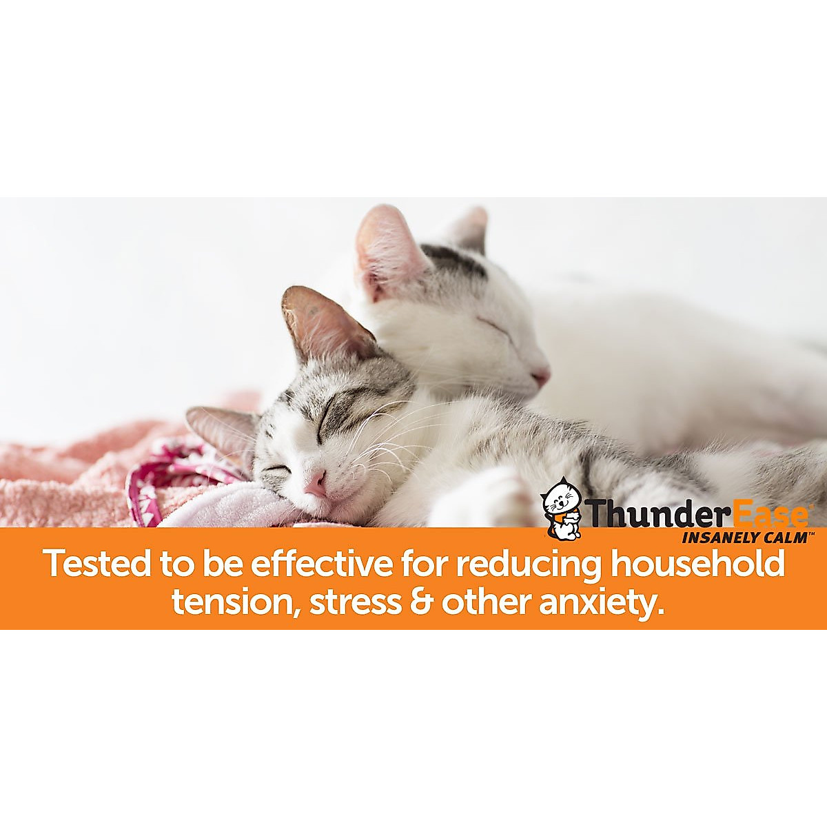 ThunderEase Multicat Calming Pheromone Diffuser Kit | Powered by FELIWAY | Reduce Cat Conflict, Tension and Fighting (60 Day Supply)