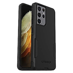 OtterBox Galaxy S21 Ultra 5G (ONLY - DOES NOT FIT Non-Plus or Plus Sizes) Commuter Series Case - DOES NOT FIT Non-Plus or Plus Sizes) - BLACK, Slim & Tough, Pocket-Friendly, with Port Protection