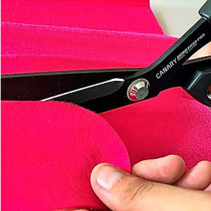 CANARY Japanese Sewing Scissors for Fabric Cutting 10.5 Inch, Black Scissors Heavy Duty All Purpose Scissors, Japanese Stainless Steel Nonstick Coating, Made in JAPAN, Black (SE-265F)