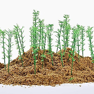 WINOMO Model Bamboo Trees Miniature Landscape Bamboo Trees Scale 1:75, Pack of 100 (Green)