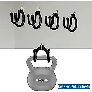 AUXPhome 4 Pack Chair Storage Rack, Wall Mounted Folding Chairs Organizer and Hanger, Garage Storage Tool Organizer Rack Tools Garage Organization Wall Mount Rack Hanger for Home, Garage, No Chair