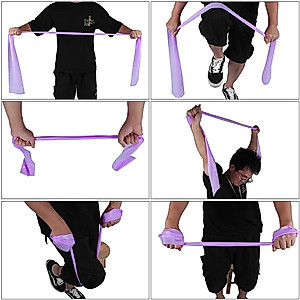 TPE Fitness Elastic Bands Resistance Belt Yoga Exercise Accessory for Strength Training(Purple)