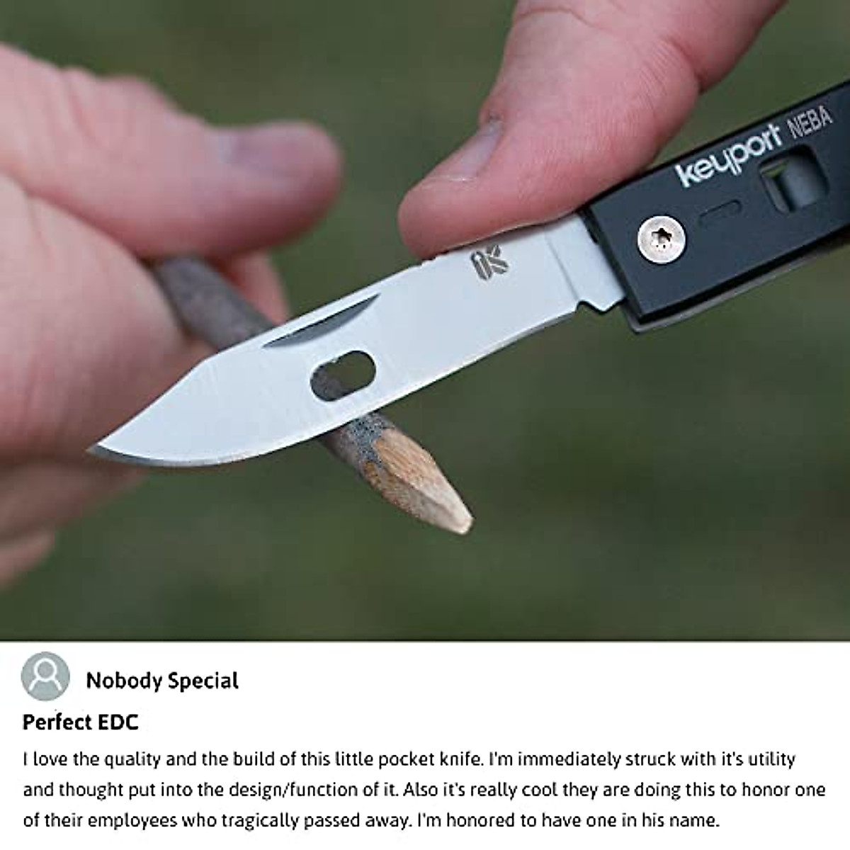 Keyport NEBA Knife - Keychain Knife with Removable Pocket Clip | Small EDC Utility Knife for Men & Women | Premium Keychain Pen Knife | Folding Multitool Knife for Pivot Key Organizer