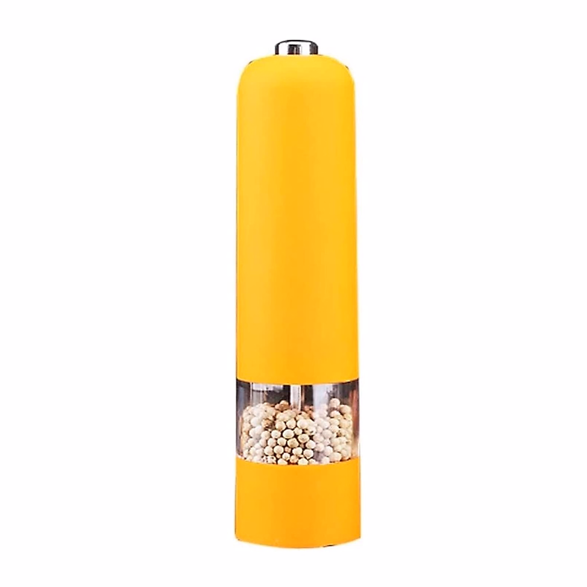 Pepper Grinder Pepper Mill Electric Salt And Pepper Grinder Set，Automatic, Battery Operated ABS Spice Mills Pepper Grinders Pepper Mills (Color : Yellow, Size : 22.5 * 5.2cm)