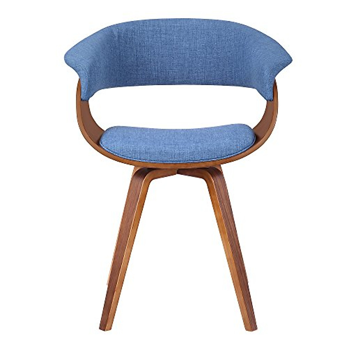 Armen Living Summer Dining Chair, Wood, Blue 22D x 25W x 31H in