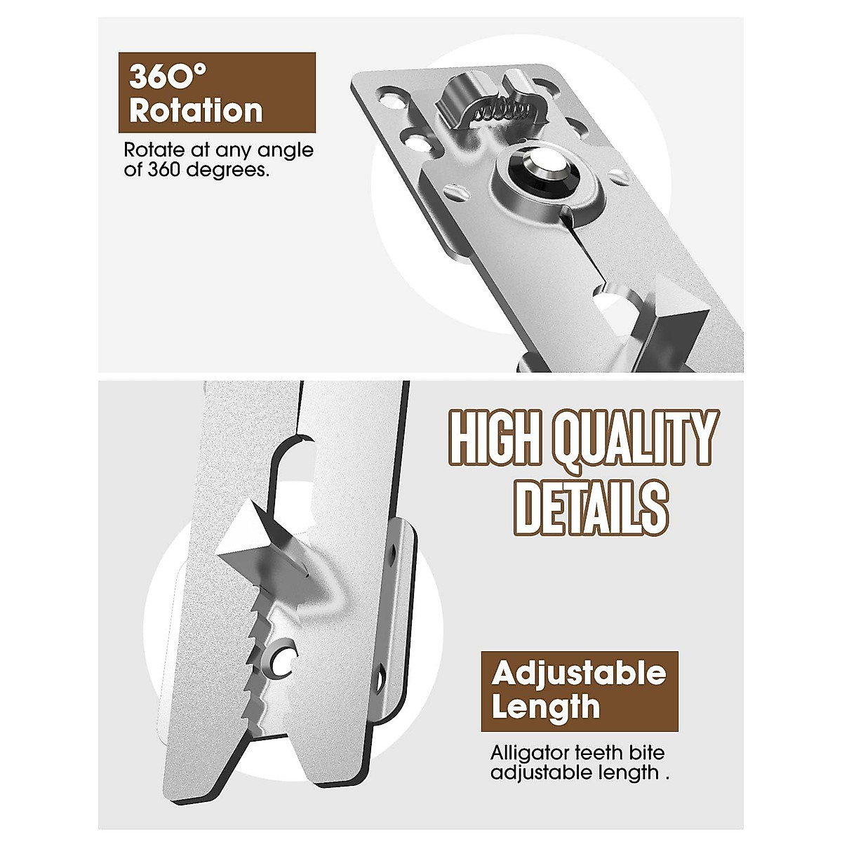 Sectional Couch Connectors,Couch Connections for Sectionals,Sofa Connector Bracket with 16 Screws, Suitable for Loveseat(Sofa Alligator Clips 2 Pairs)