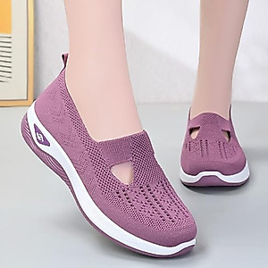 Soft Sole Orthopedic Casual Shoes Mesh up Stretch Platform Shoes Wide Width Elderly Shoes with Adjustable Closure Soft Comfortable Casual Walking Sneakers Shoes (C-PP1, 8.5)