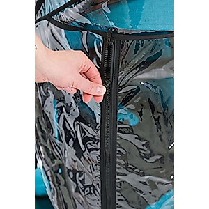guzzie+Guss 3-in-1 Rain Cover, Fits Most Bassinets, Car Seats, and Pod Style Stroller Seats, Raincover Features Quick-Access Zipper Door and Side Ventilation