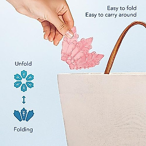 Coffee Strainer, Easy To Use Foldable Portable Snow Shaped Coffee Filter Machine For Drinks (Pink)