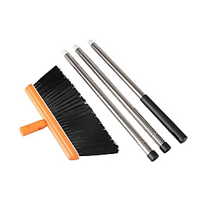 FGY Broom and Dustpan Set for Home, 53" Broom with Dustpan Combo Set, Broom Dust Pan with Long Handle for Indoor Kitchen Lobby Office Garage Floor Sweeping