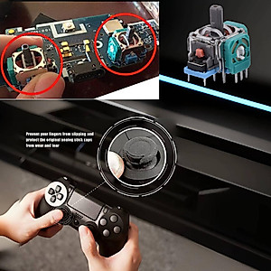 Onyehn 4pcs Analog 3D Joystick Thumbstick Replacement Parts with Screwdriver Repair Kits fit for Sony Playstation 4 PS4 Controllers