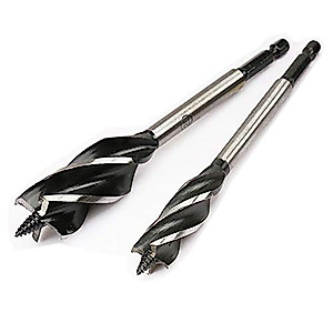 Woodworking Auger Drill Bit Sets, 8Pcs High Carbon Steel Wood Boring Bits Long 4 Flute Cut Drilling Tool Wood Hole Cutter for Wood Door Lock 9/23, 9/19, 5/9, 7/11, 5/7, 11/14, 13/15, 63/64-IN
