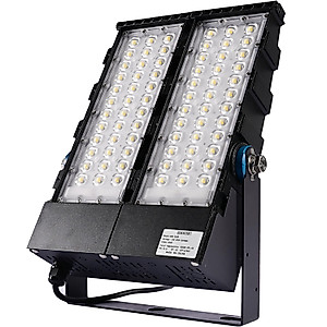 HBKSUSKT 500W LED Stadium Flood Lights Commercial Outdoor Field Lighting -Super Bright 70000 Lumen, IP65 Waterproof, 6000K Daylight, Parking lot Light, Adjustable Lighting Arena Lights